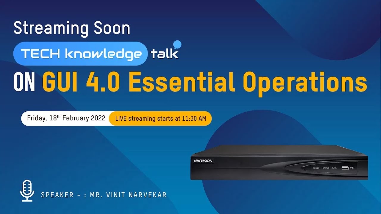 Techknowledge Talk on GUI 4 0 Essential operations - YouTube