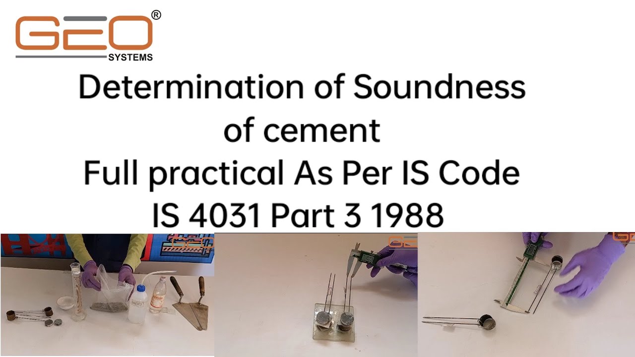 Determination of Soundnes of cement as per is code IS 4031 part3 1988 ...