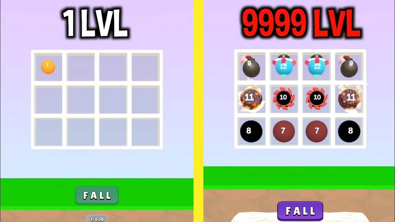 MAX LEVEL in Merge Fall Game - YouTube