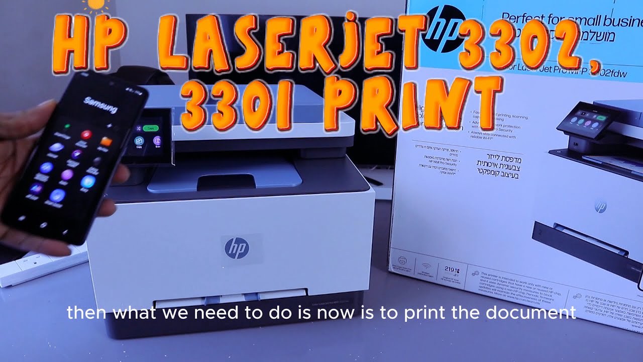 How To Print With HP color Laserjet 3302, 3301 Printer and Your Phone ...