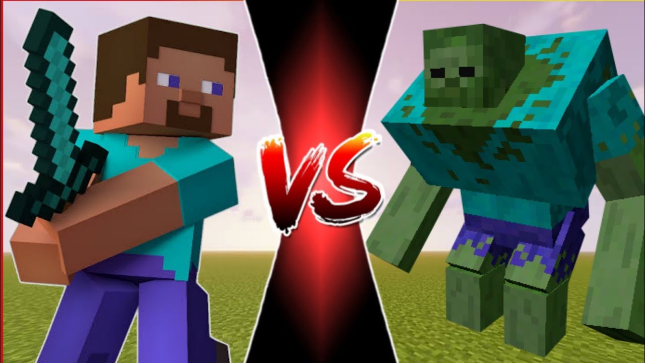 Steve vs Mutant Zombie in Minecraft - YouTube