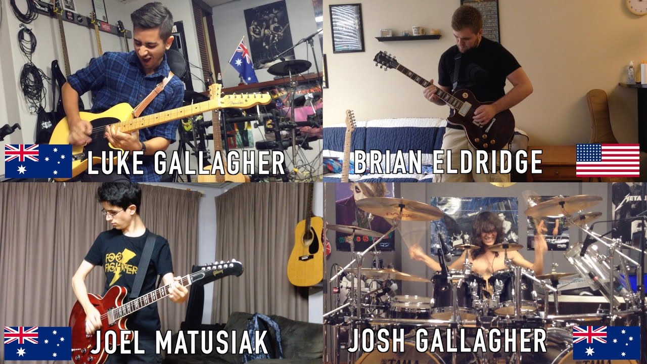 Foo Fighters - Rope - Cover by Josh & Luke Gallagher, Brian Eldridge, Joel Matusiak - YouTube