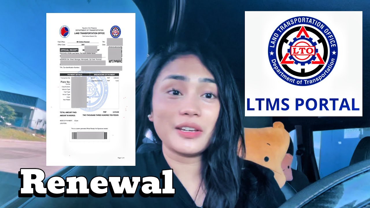 How to Renew Your Motor Vehicle registration online via LTO LTMS PORTAL - YouTube