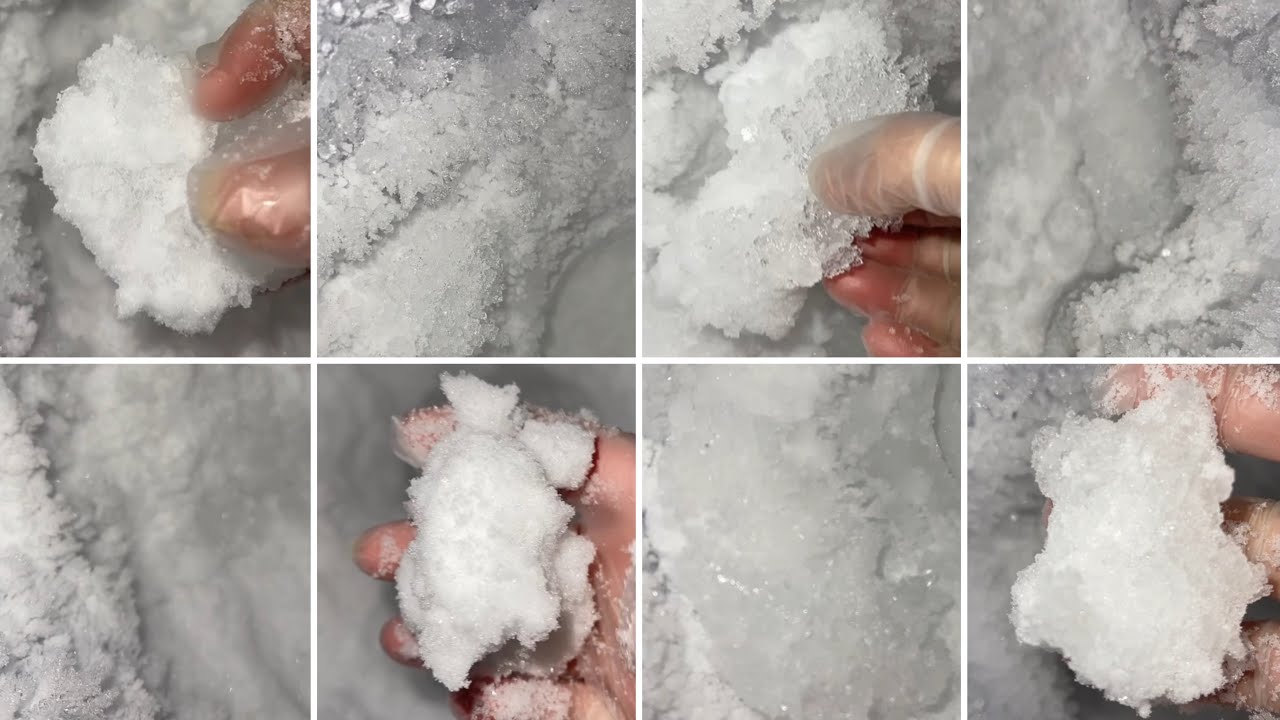 FREEZER FROST EATING / WHITE ICE EATING / SOFT ICE EATING / ASMR ...
