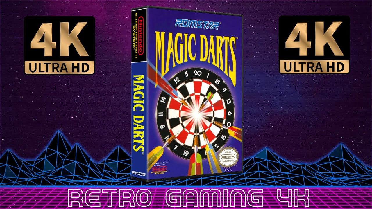 Magic Darts (1991) Nintendo NES retro video game intro / demo [4K 60FPS UHD] - YouTube