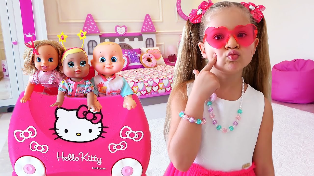 Diana in her new princess room & the magic suitcase - YouTube