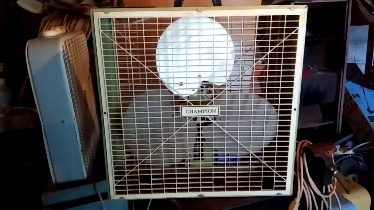 Vintage Champion box fan - YouTube