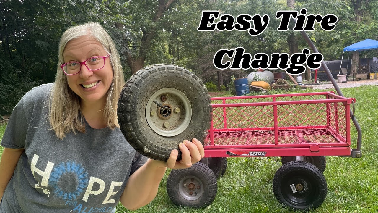 Changing a Flat Tire on a Gorilla Cart - QUICK, EASY & NEVER FLAT - YouTube