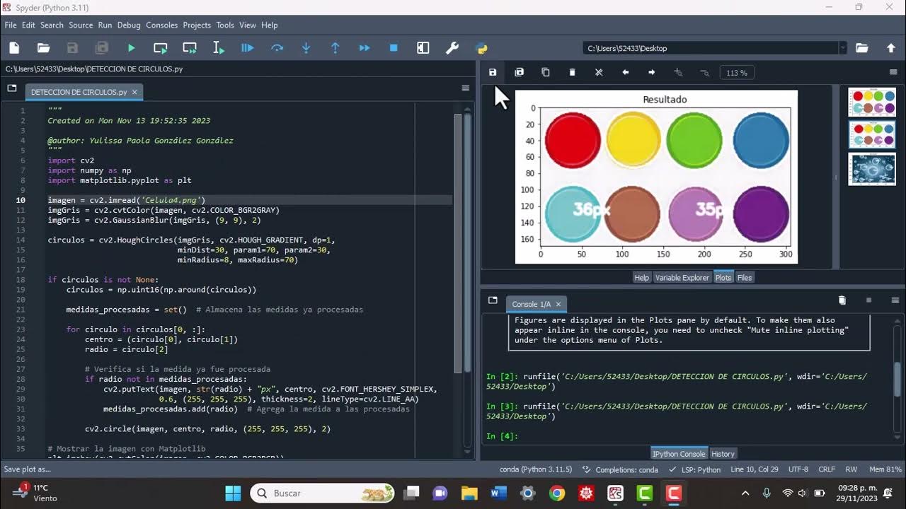 DETECCIÓN DE CÍRCULOS CON PYTHON - YouTube