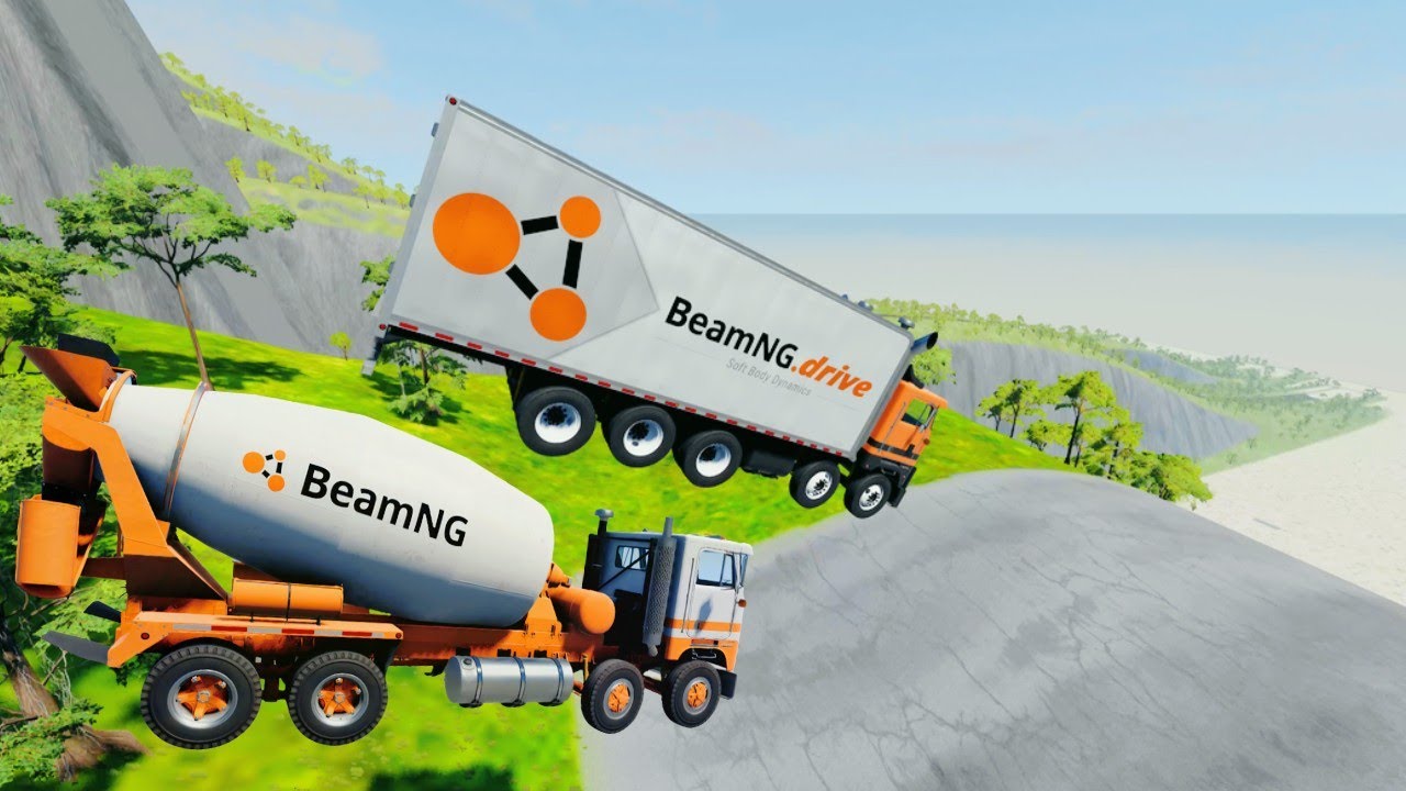 BeamNG Drive - High Speed Big Trucks Jumps & Cars Crashes - Ep03 | Rot ...