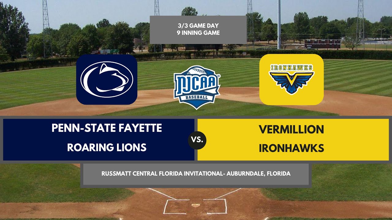 (Baseball) Penn-State Fayette Roaring Lions v. Vermilion Ironhawks ...