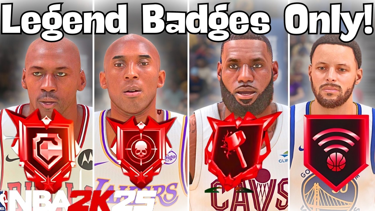 I created a team with only LEGEND Badges on NBA2k25! - YouTube