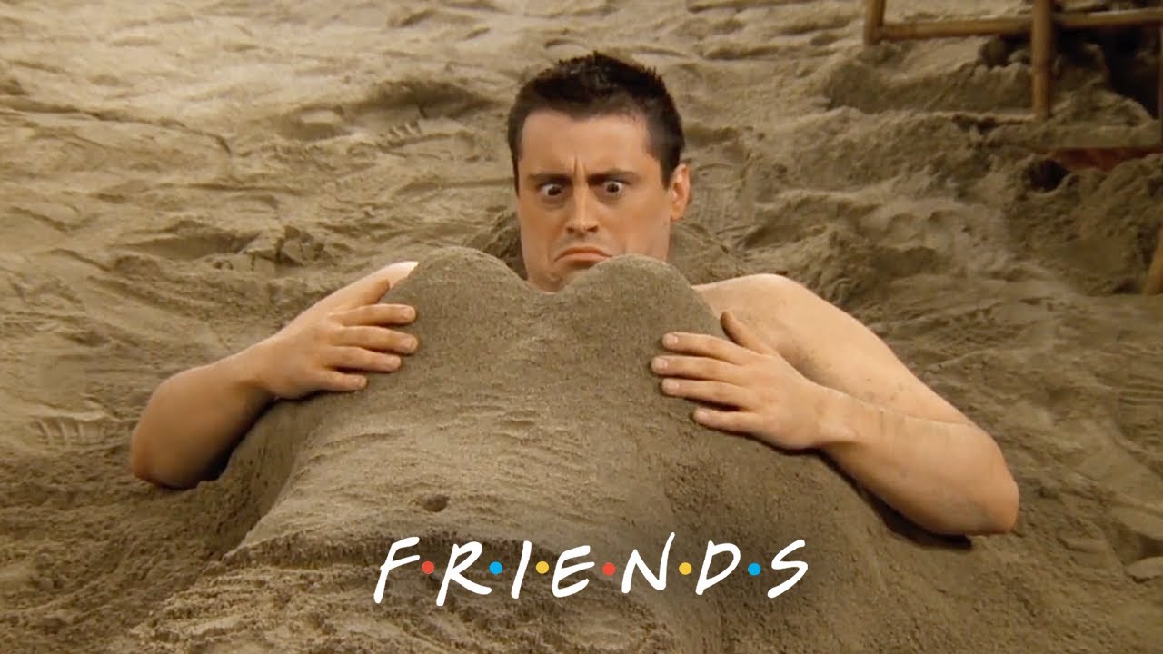 Joey Is Buried in Sand | Friends - YouTube