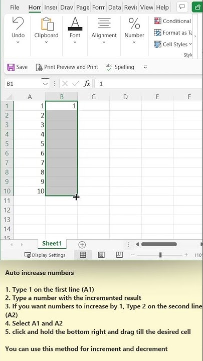Increment numbers in excel - YouTube