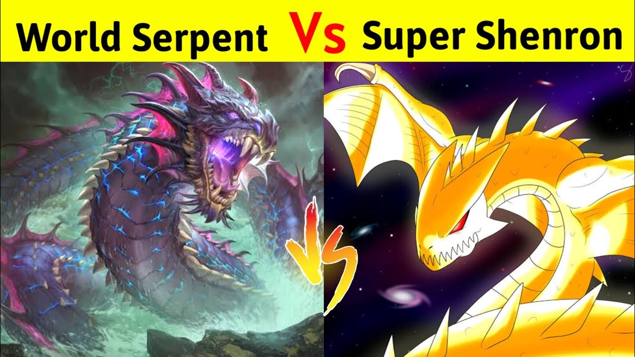 Super Shenron Vs World Serpent | सुनहरे Dragon और धरती से भी बड़ी Snake ...