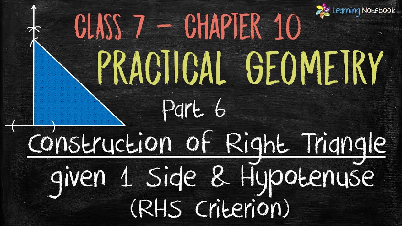 Construction of Right Angle Triangle Class 7 || practical geometry ...