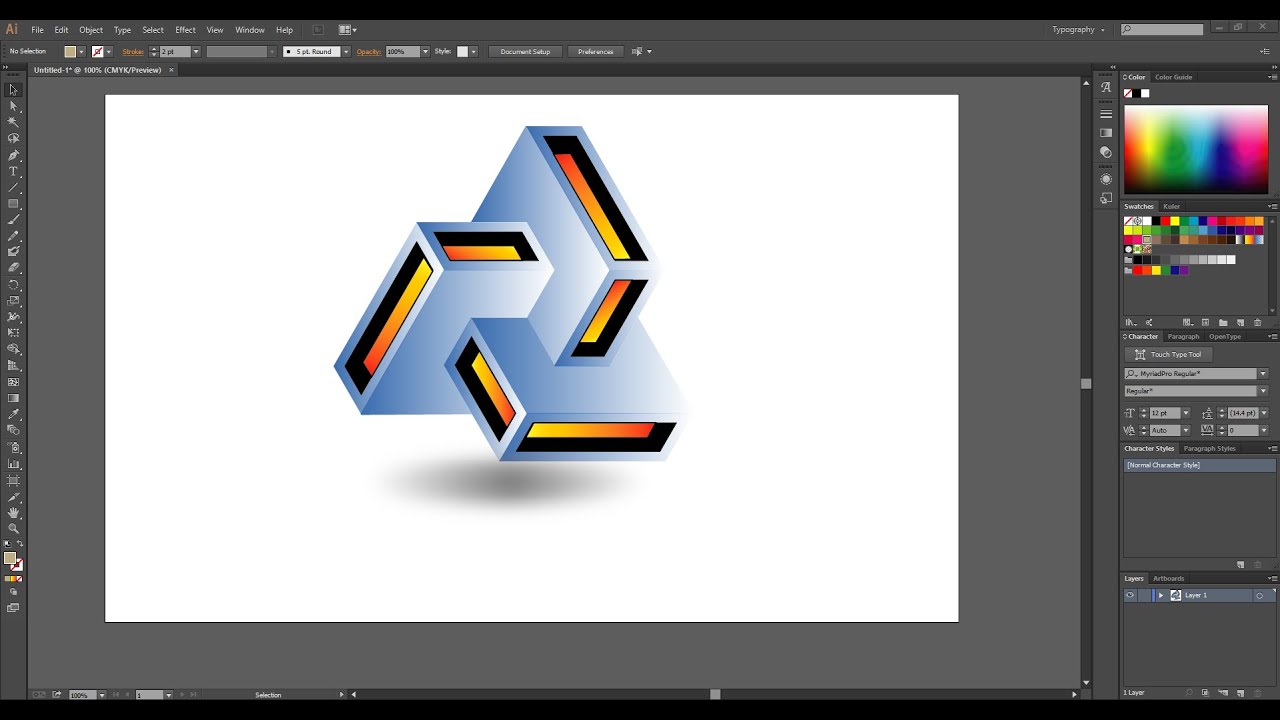 Adobe illustrator How to Make a logo| Design Super Easy Technique ...