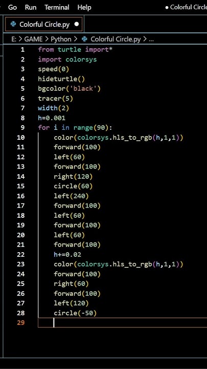 Impress your Grilfrend colorful circle in python | How can draw colorful circle using python # ...