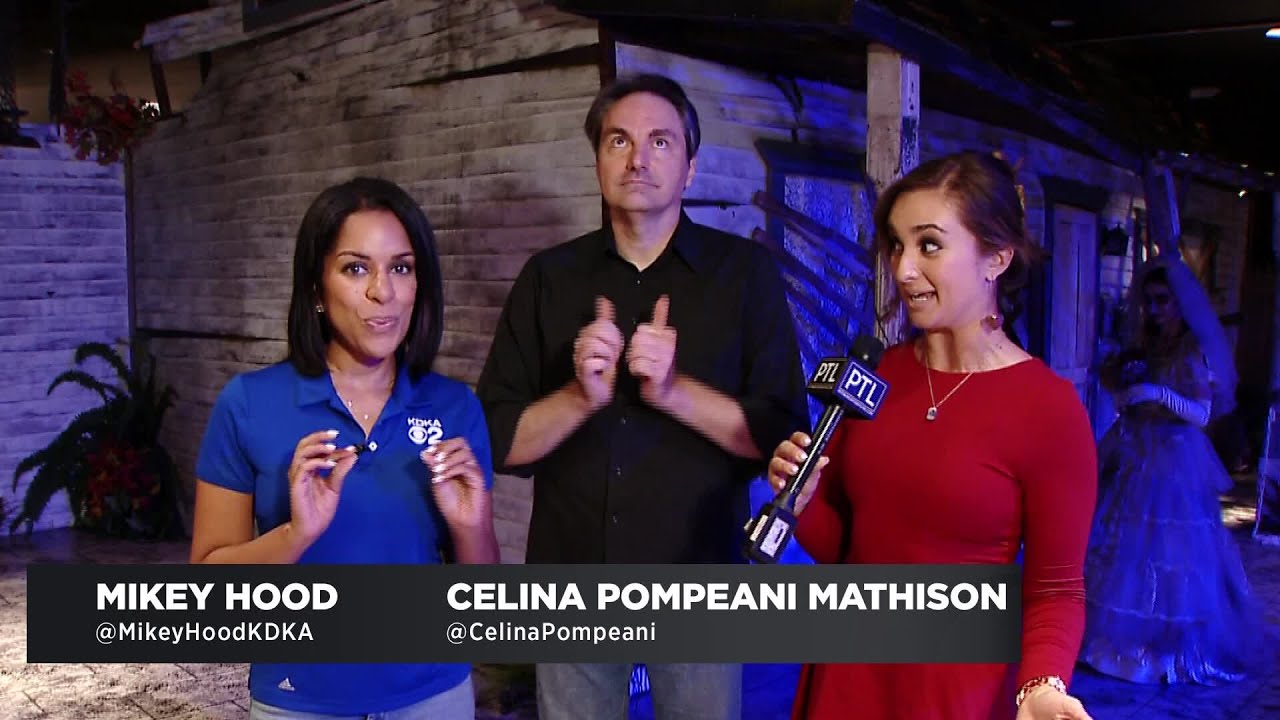 Celina Pompeani Mathison And Mikey Hood Take On The Scarehouse - YouTube