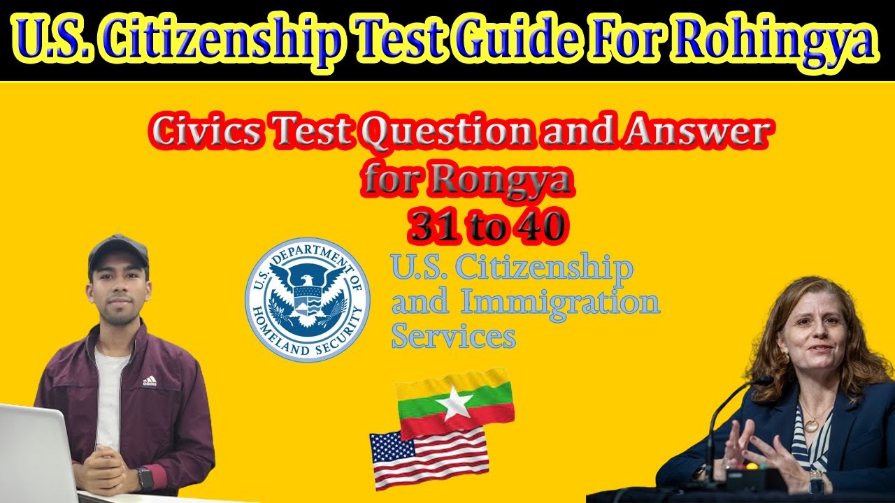 American Citizenship for Rohingya | Civics Q&A 31 to 40 || RY Prime Education - YouTube
