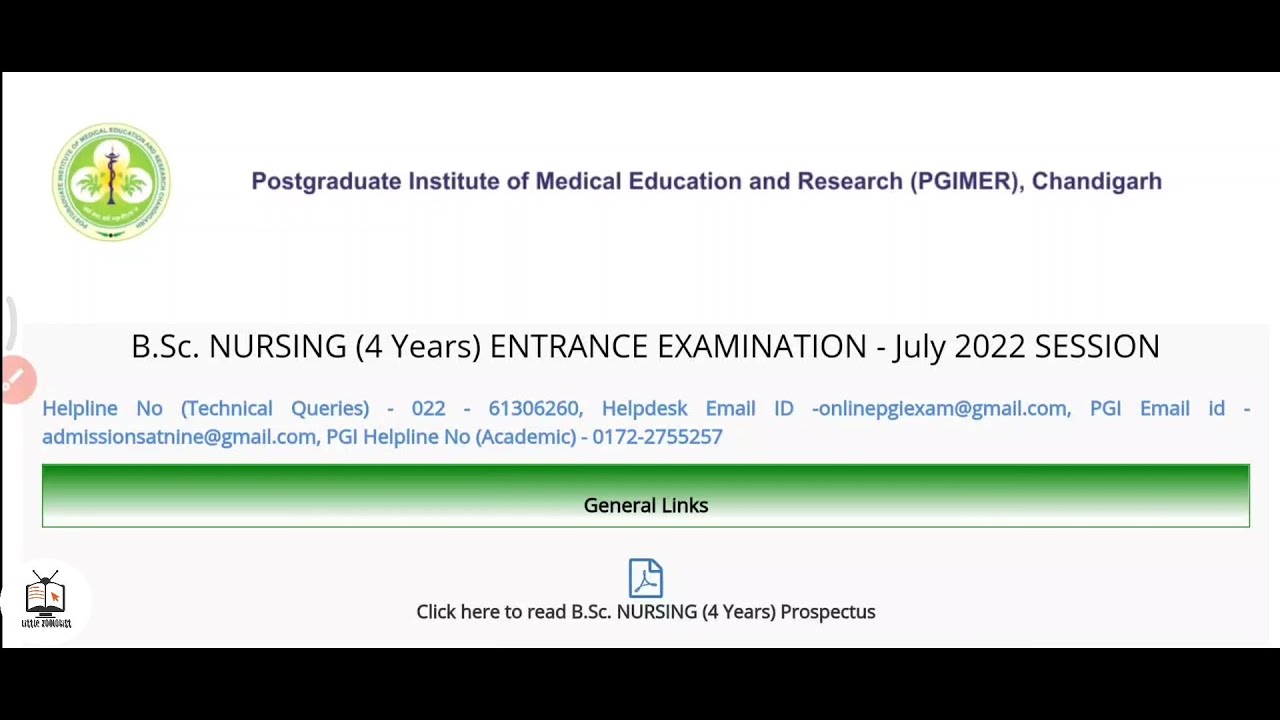 PGIMER BSc Nursing Application form 2022 | Form out | step by step ...
