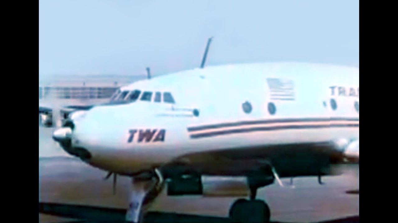 TWA Lockheed L-749 Constellation & United Convair CV-340 - 1955 - YouTube