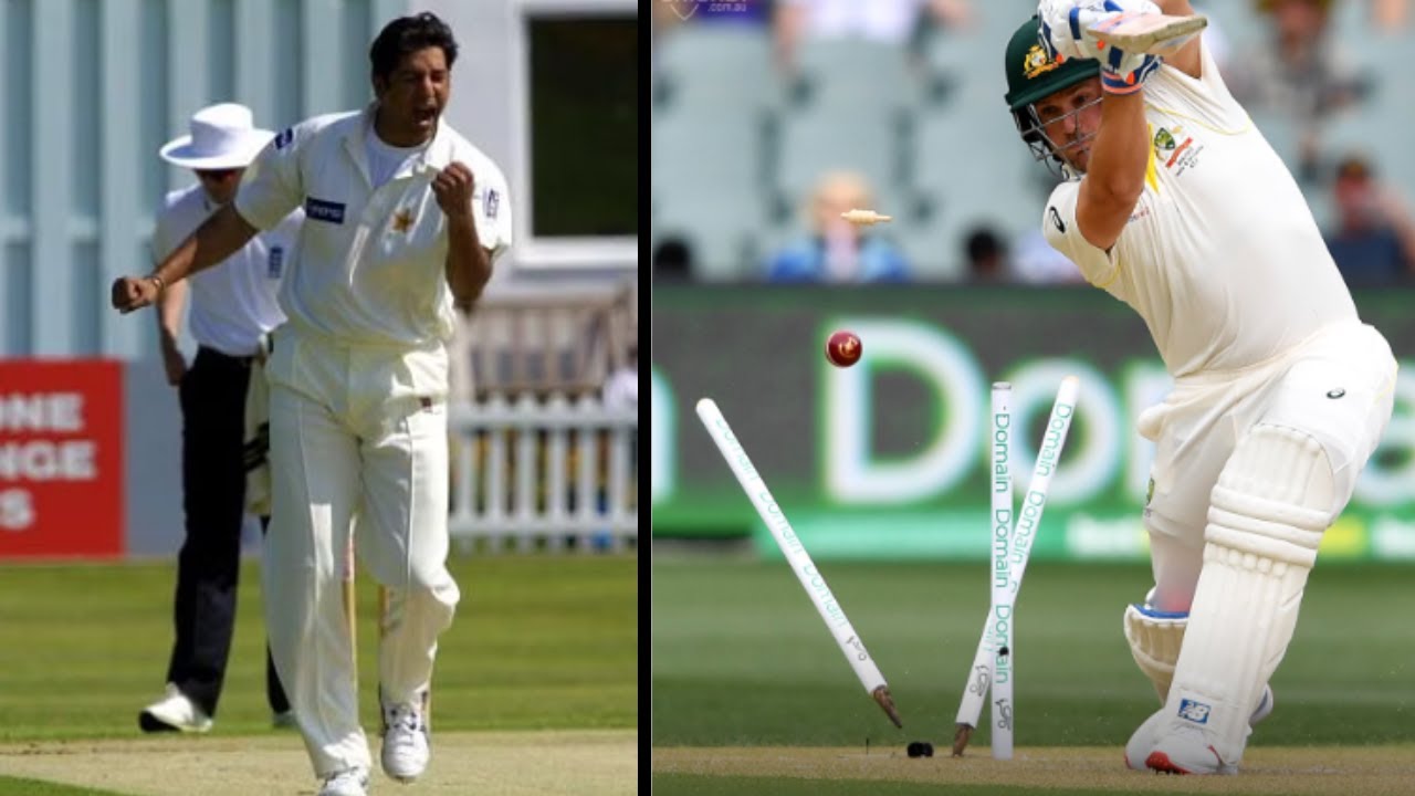 Top 10 Wasim Akram Stumps Broken & Flying Fastest Swing Deliveries ...