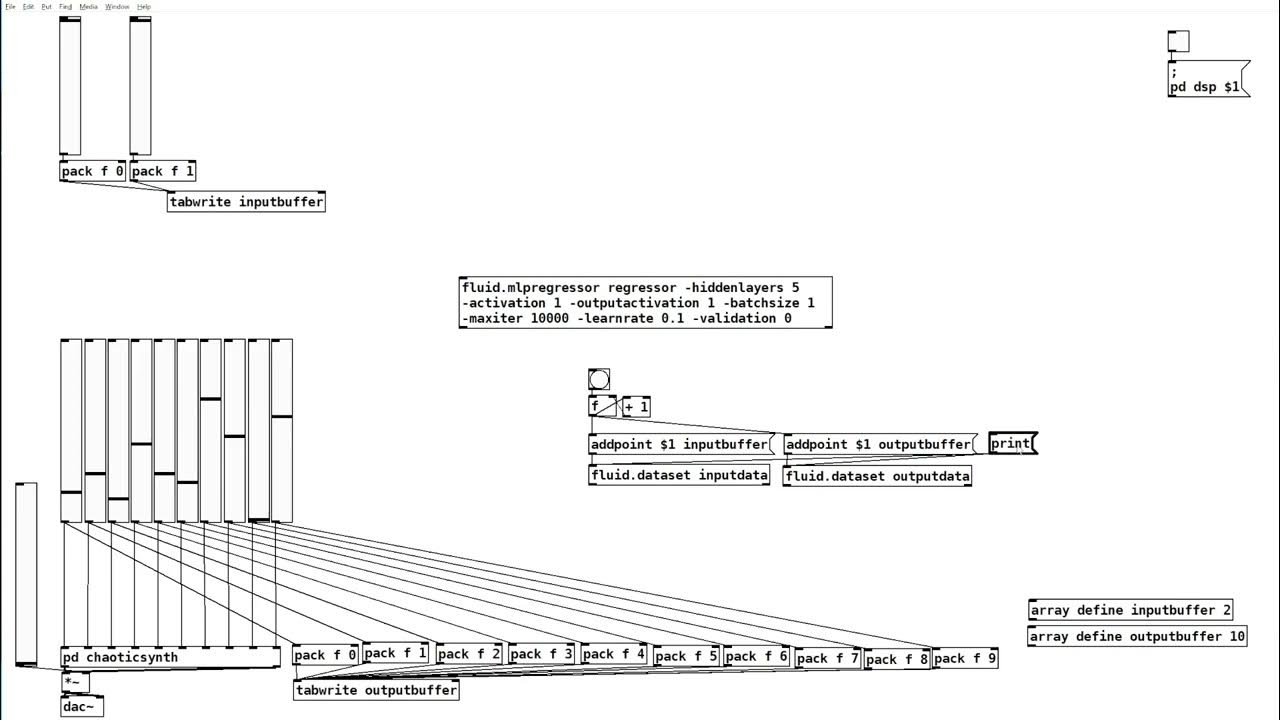 Controlling a Synth using a Neural Network in Pure Data - YouTube