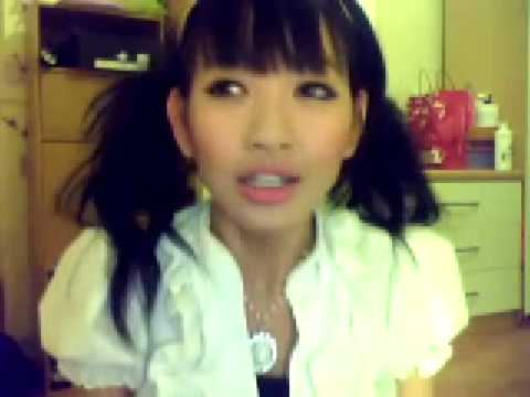 hot asian girl lip syncing on cam