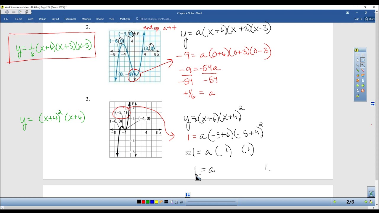 Algebra II 4.9 Modeling with Polynomial Functions - YouTube