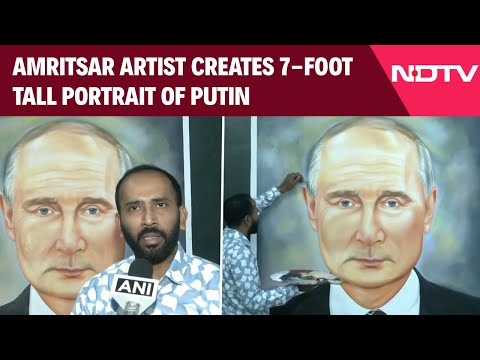 Putin India Visit | Amritsar Artist Creates 7-foot Tall Portrait Of Putin Ahead Of His India Visit