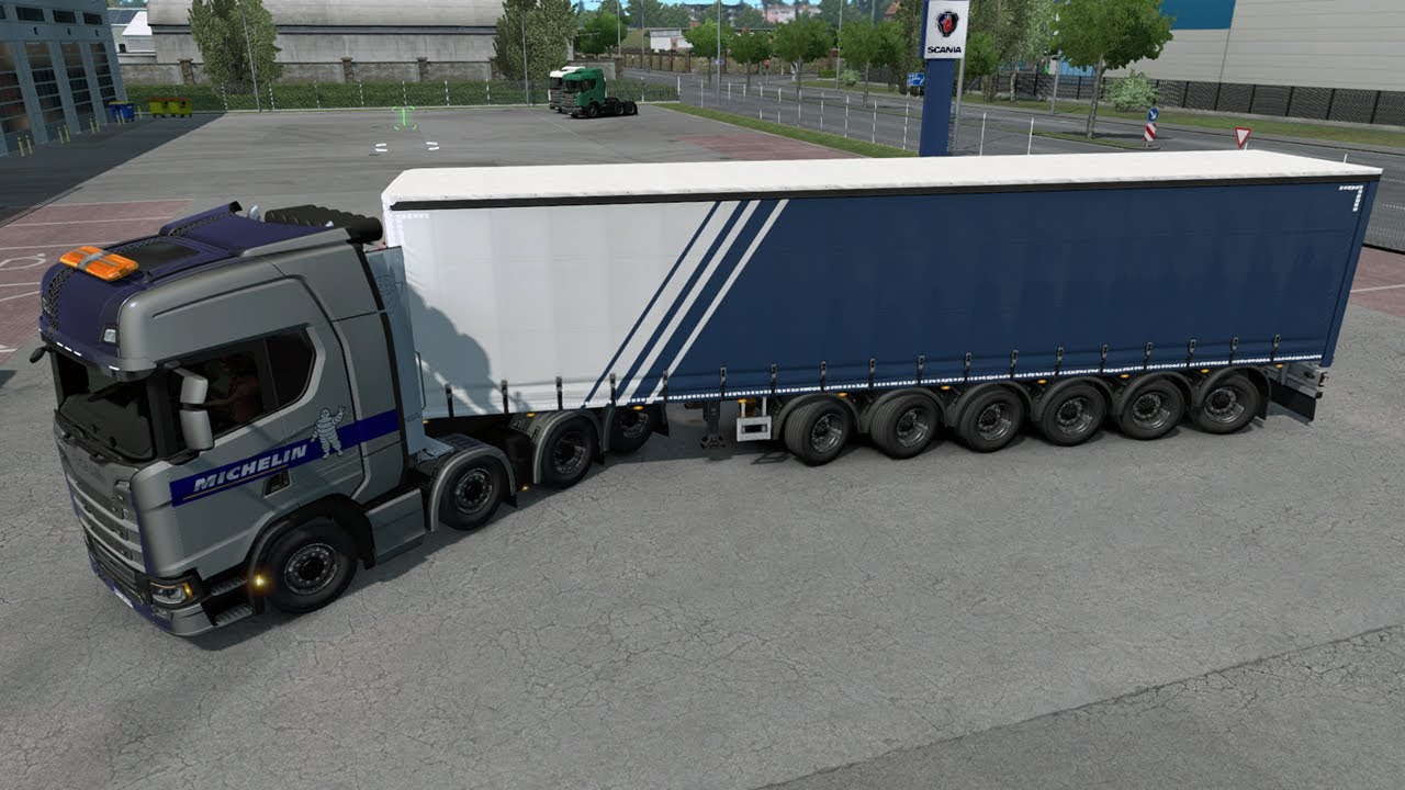 6 axle trailer - YouTube