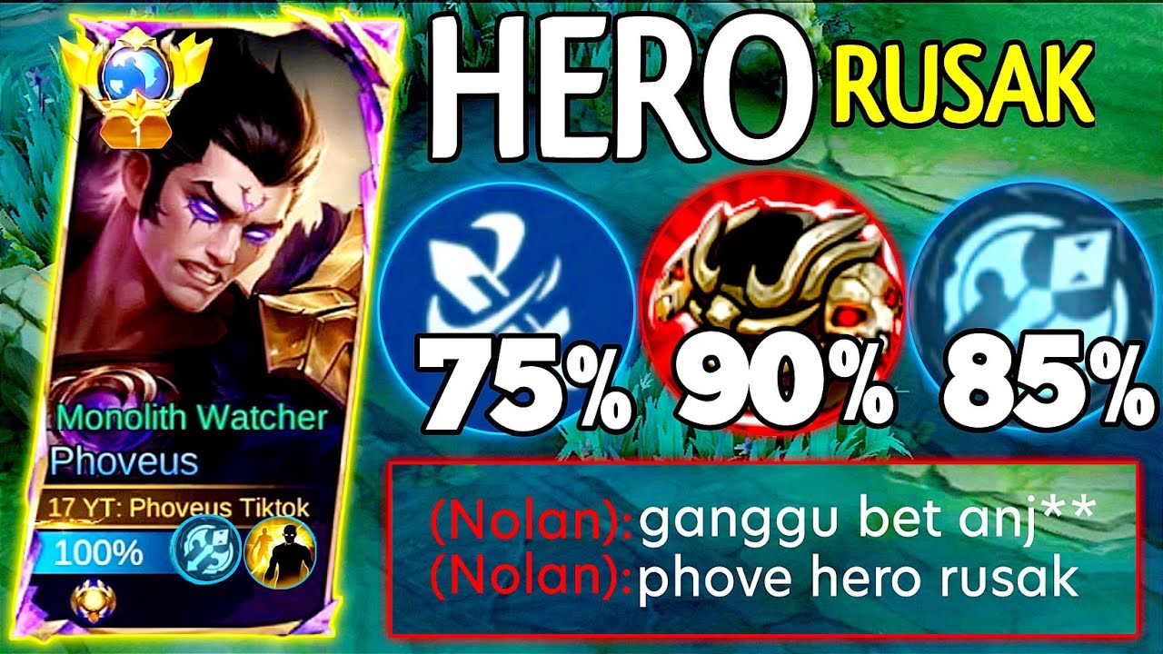 PHOVEUS BUILD DAN EMBLEM TERBARU SAKIT KUAT DAN TAHAN LAMA😱 TOP GLOBAL ...