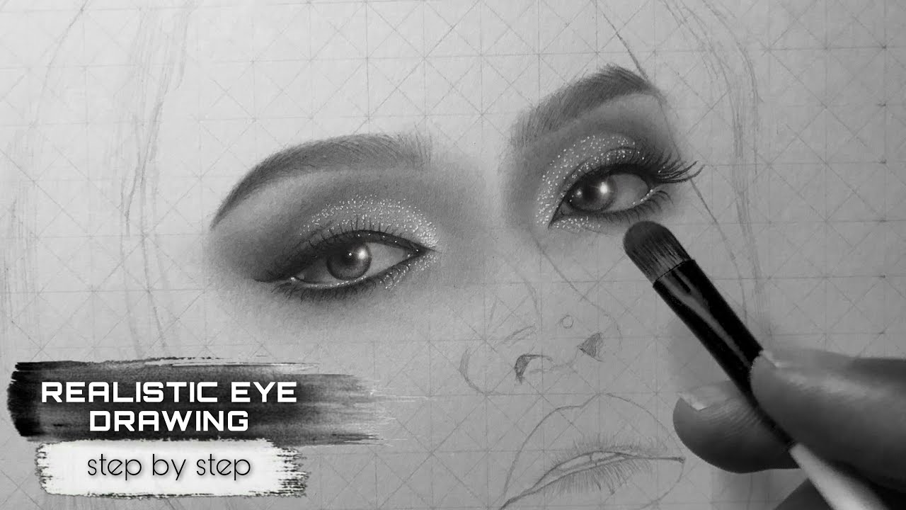 Realistic Eye Drawing (step by step) | Tutorial | Graphite Drawing ...