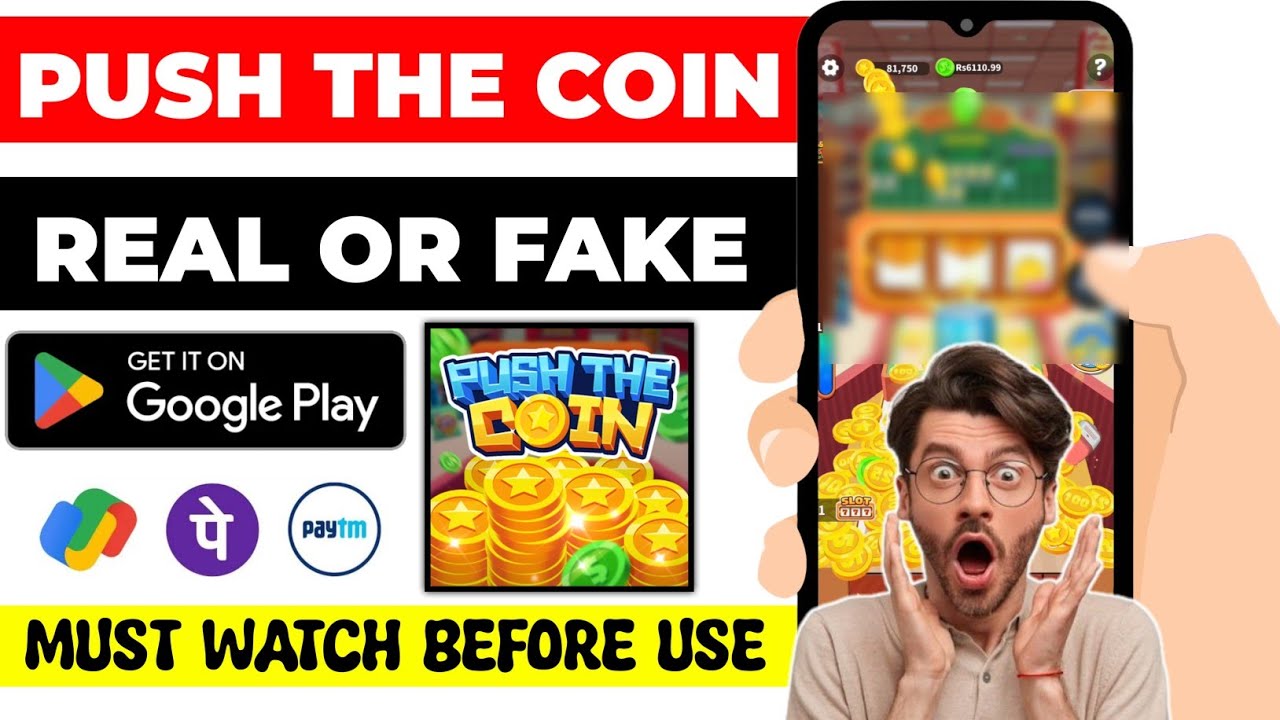 Push The Coin App | Push The Coin App Real Or Fake - YouTube