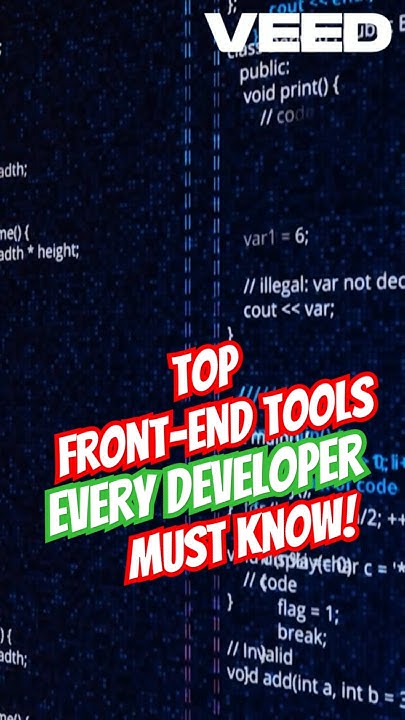 Top Front-End Tools Every Developer Must Know! - YouTube