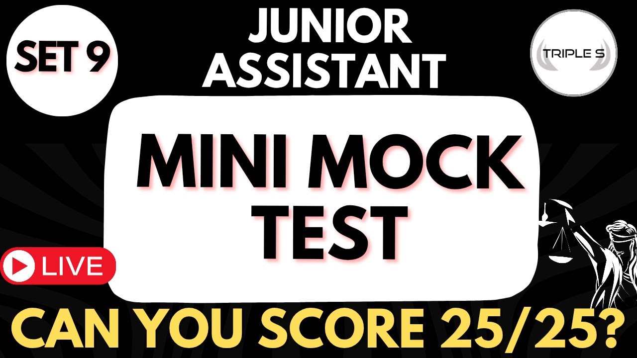 Junior Assistant High Court Mini Mock Test: Can You Score 25/25 | Set 9 ...