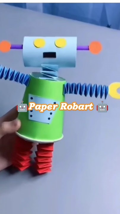 How to make paper robot .#art#papercraft#craft#robot#youtube#shorts # ...