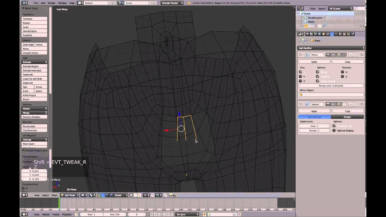 Part 9 24 Blender Anime Character Modeling Tutorial Hip Youtube