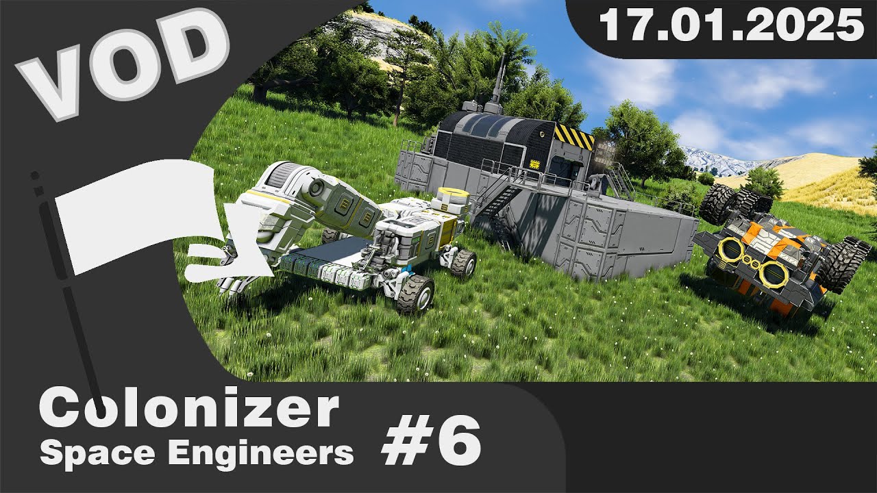 Zjazd po ścianie i eksplozje! 🌌💣 | Space Engineers Colonizer #6 ...