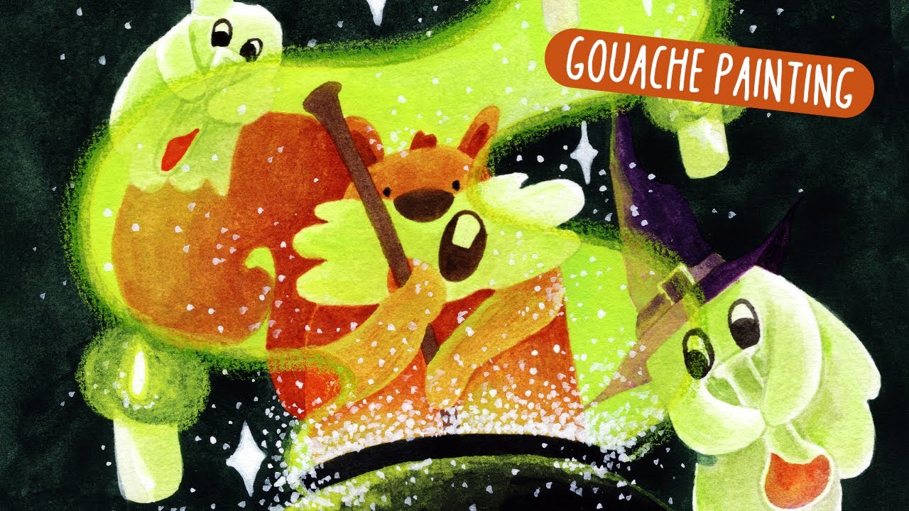 Practicing Potion 🔮 Gouache Painting Process | Vida Art - YouTube