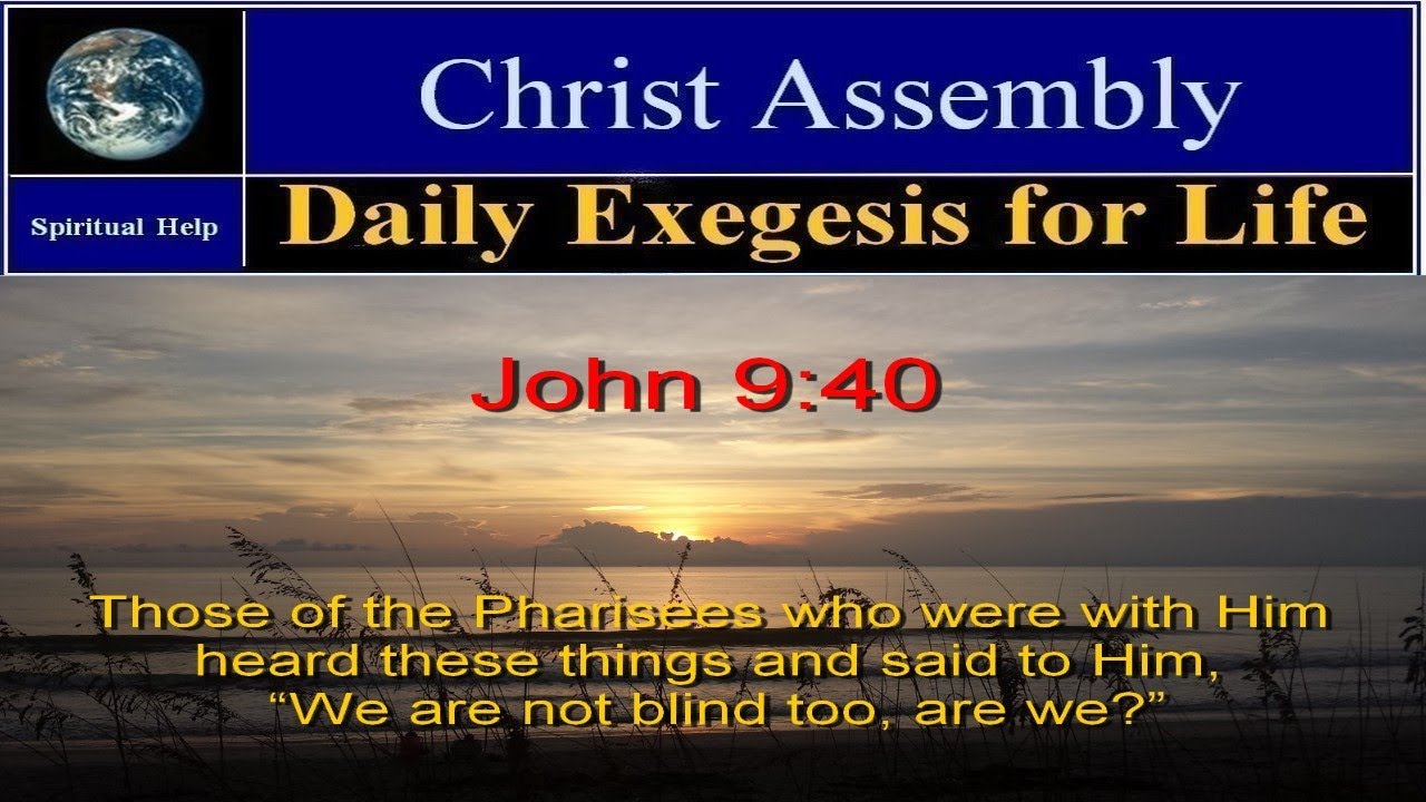 Day 422 | The Gospel of John | Daily Exegesis for Life | John 9:40 ...