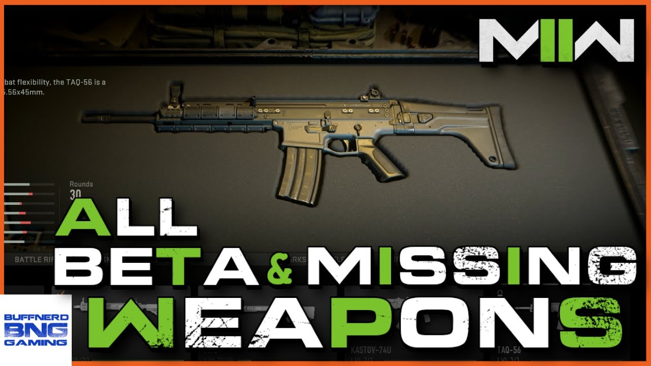 All Beta Weapons & Missing Weapons - Modern Warfare II - YouTube