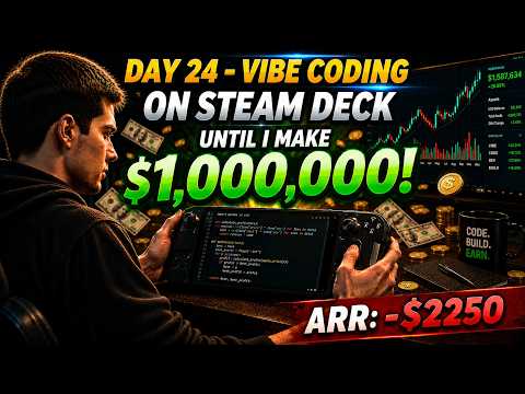 Day 24 - Vibe Coding On Steam Deck Until I Make $1,000,000 | ARR: -$2250 | Building in Public