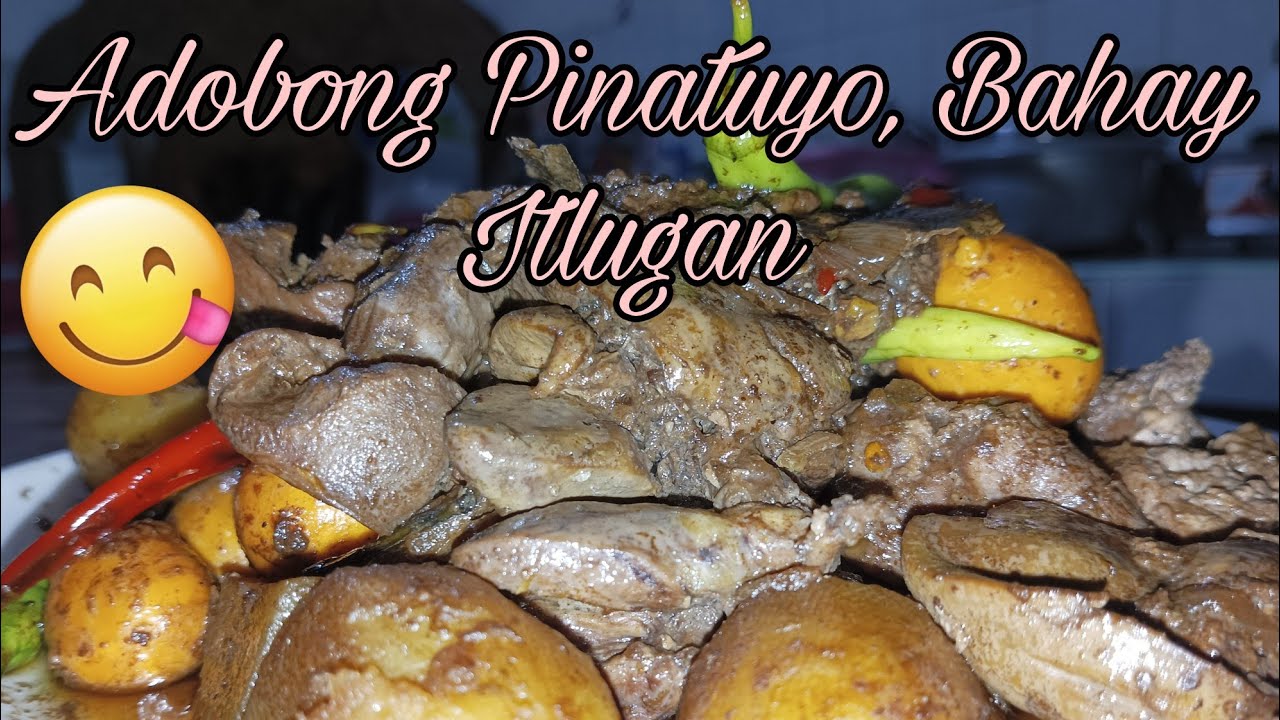SPICY ADOBONG PINATUYO ITLUGAN NG MANOK(GUYA) - YouTube
