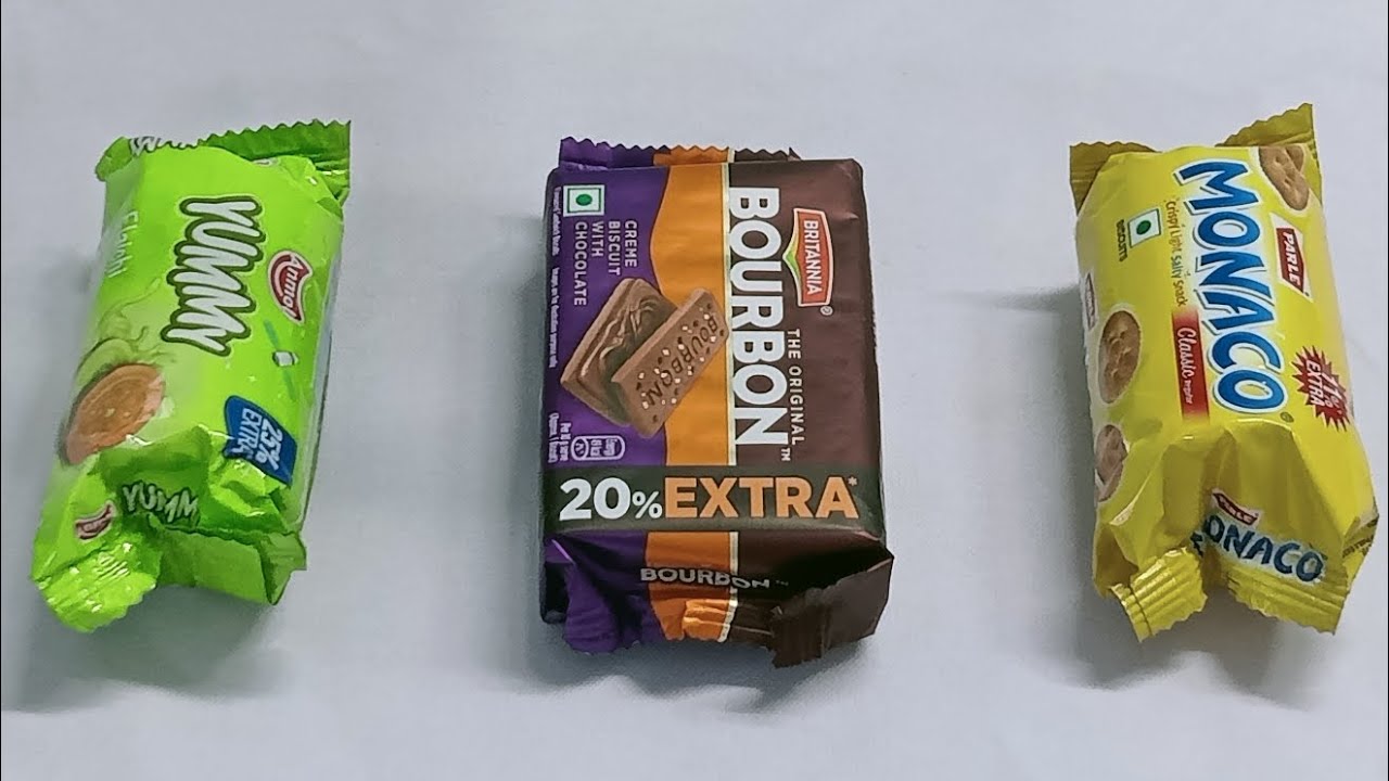 Yummy Elaichi vs Bourbon vs parle Monaco Classic Biscuits 🍪🍪 || cookies ...