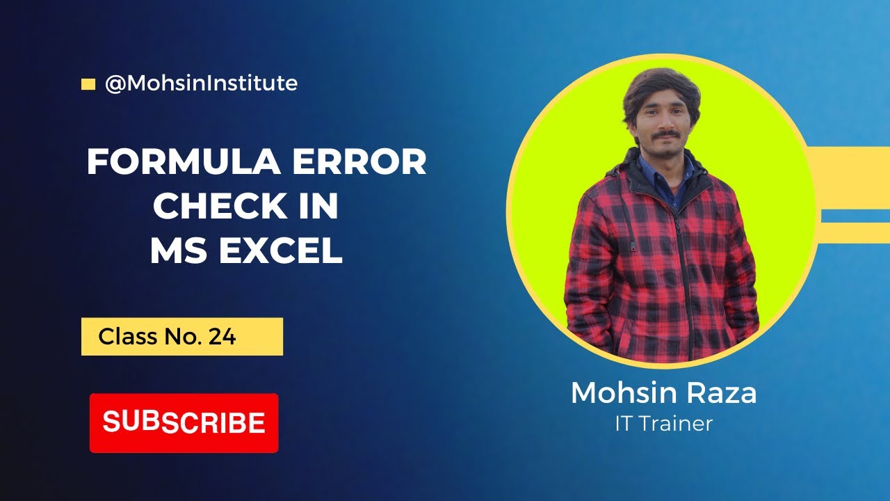 Trace Formula And Error In MS Excel Part One YouTube Trace Formula And Error In MS Excel Part One YouTube