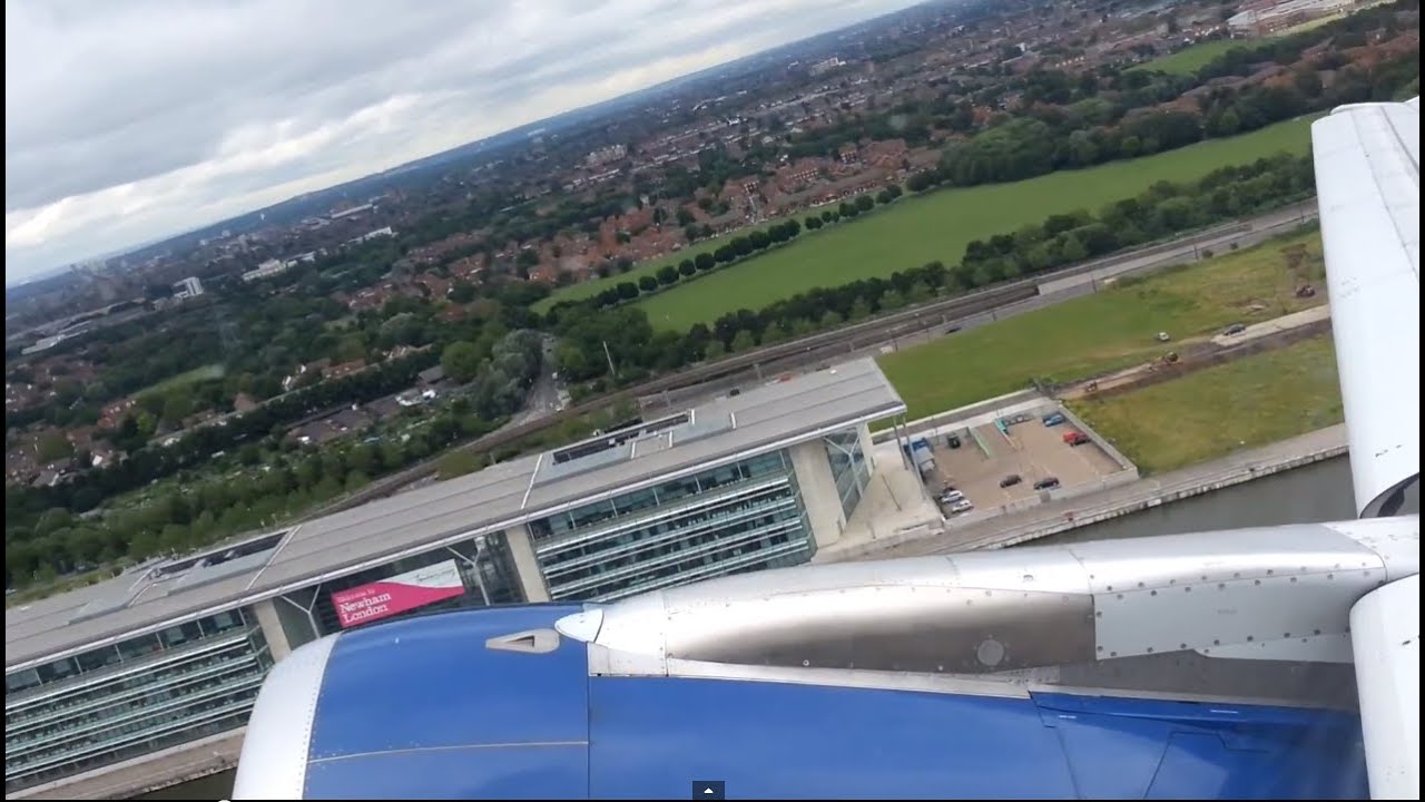 British Airways Airbus A318 Takeoff London City LCY to New York JFK ...