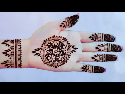 Easy Stylish Gol tikki Mehndi designs|Simple Mehandi design|Mehandi ka ...