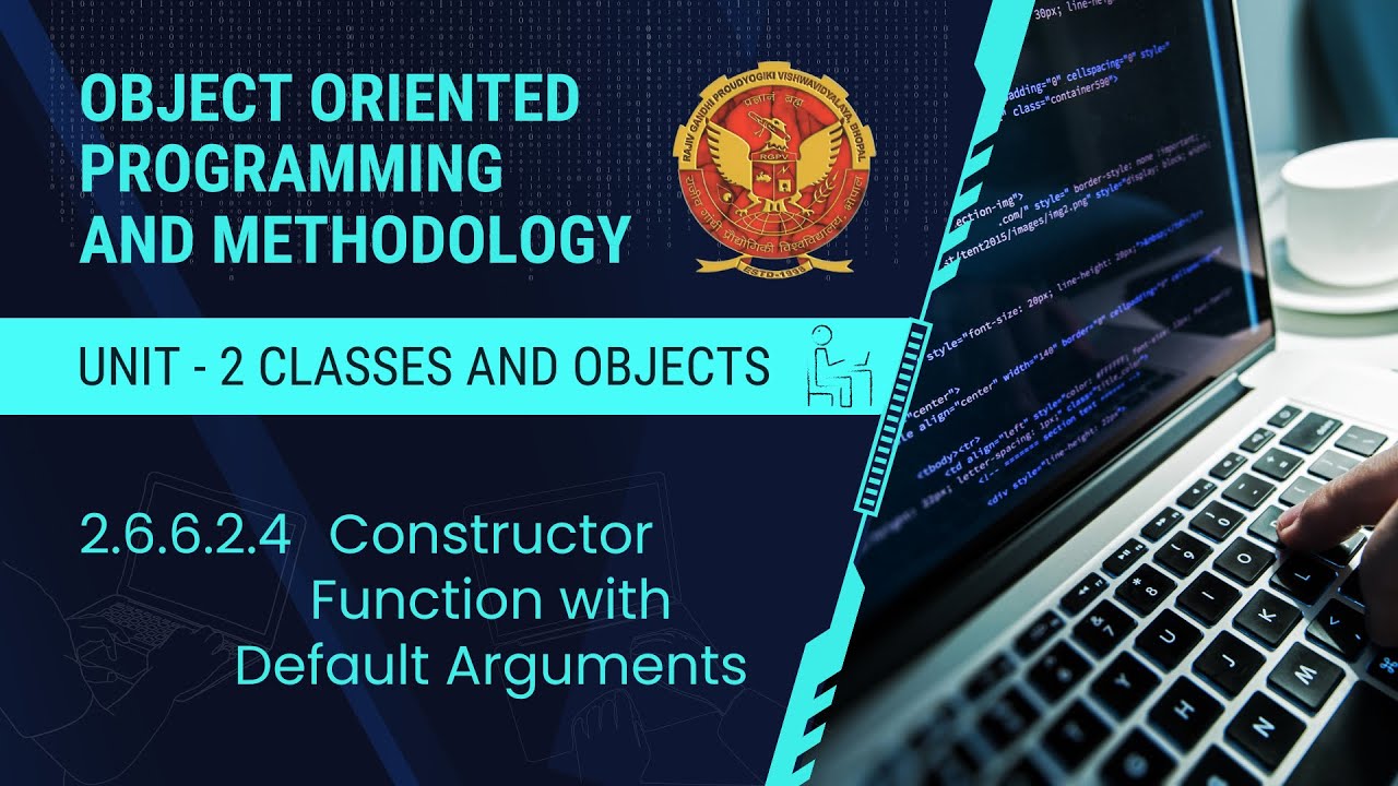 2.6.6.2.4 Constructor Function with Default Arguments | CS305/CS504(B) | - YouTube
